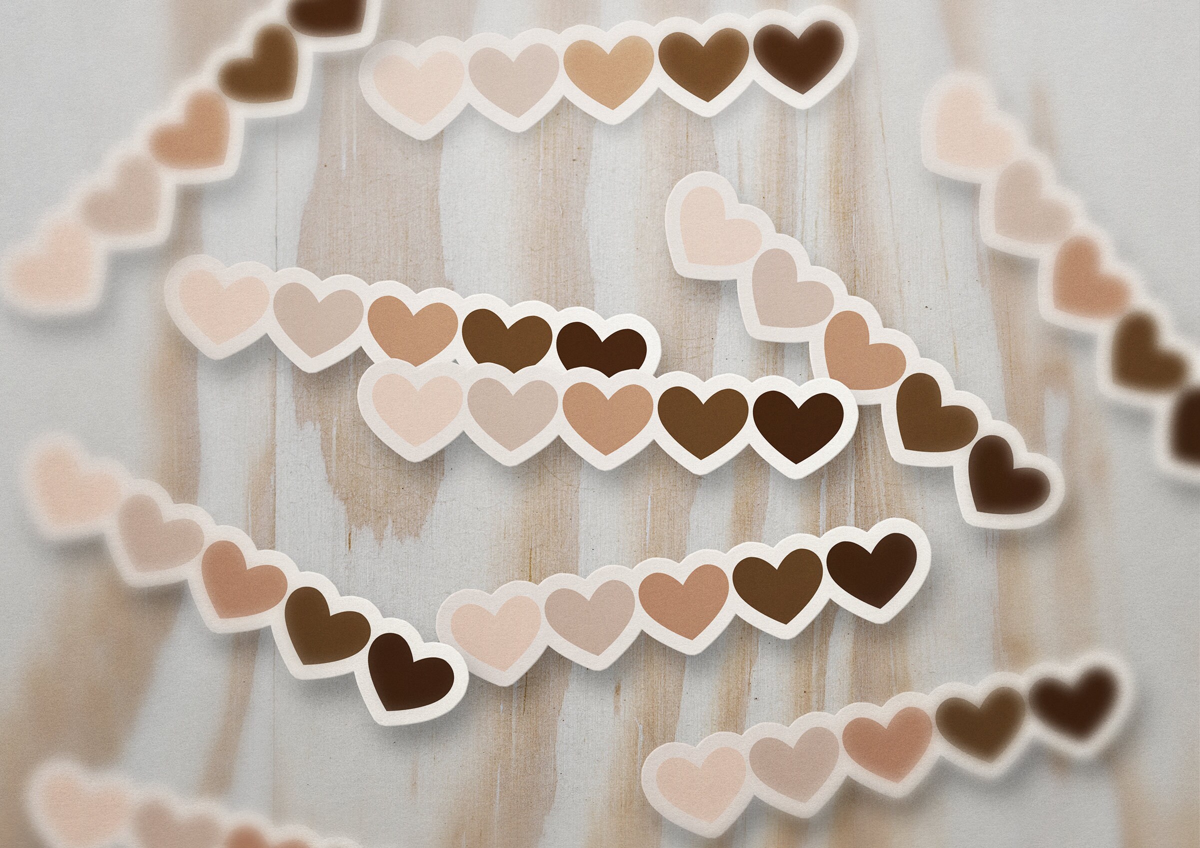 Skin Tones Equality Hearts Supporting NAACP LDF Racial | Etsy