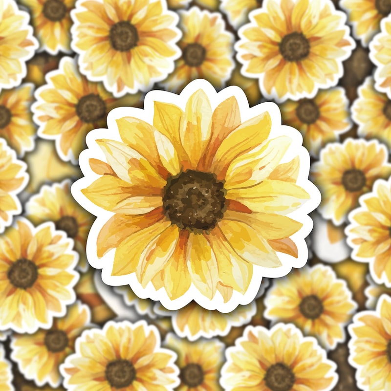 Sunflower Stickers - Etsy