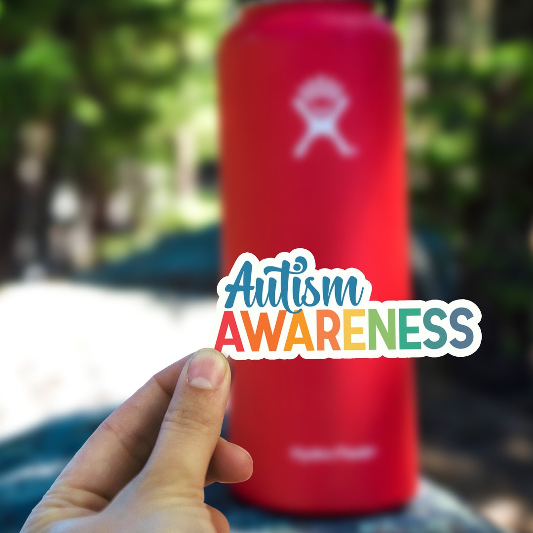 Autism Awareness Sticker, Hand Lettered Decal, Waterproof Vinyl Sticker ...