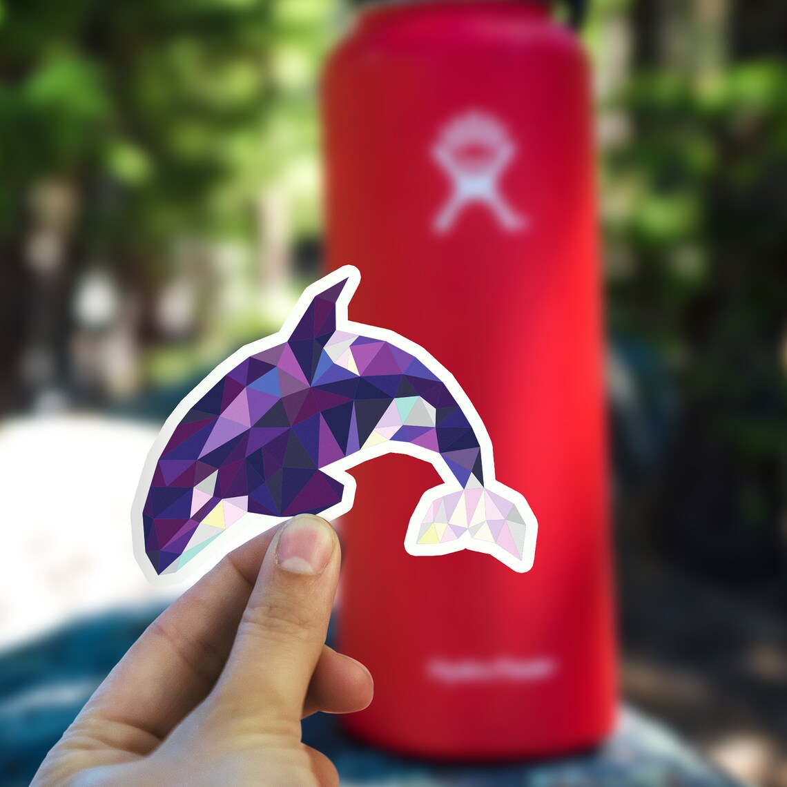 Geometric Orca Sticker Kaleidoscope Killer Whale Decal - Etsy