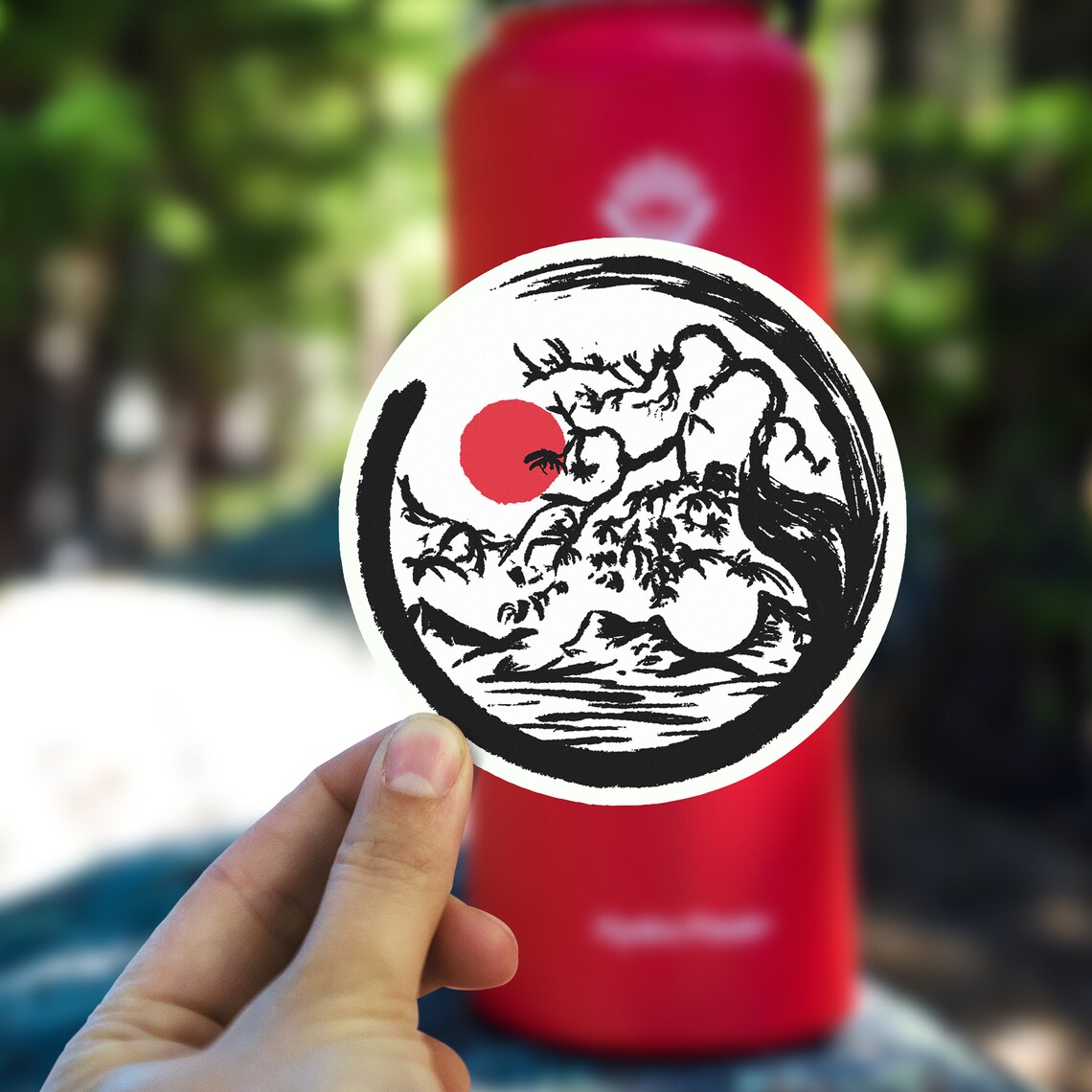 Yin and Yang Nature Sticker Yin Yang Ying Yang Yinyang | Etsy