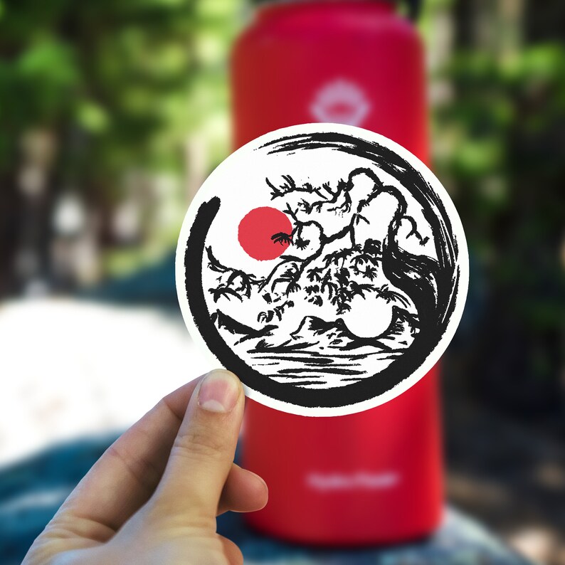 Yin and Yang Nature Sticker Yin Yang Ying Yang Yinyang - Etsy