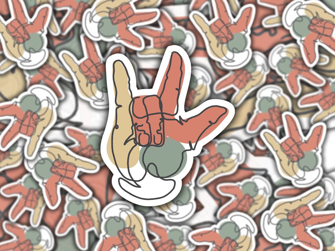 ILY ASL Sign I Love You Sticker, Love Decal, American Sign Language ...