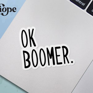 OK Boomer Sticker, Funny Meme Decal, Handlettered, Waterproof Vinyl ...