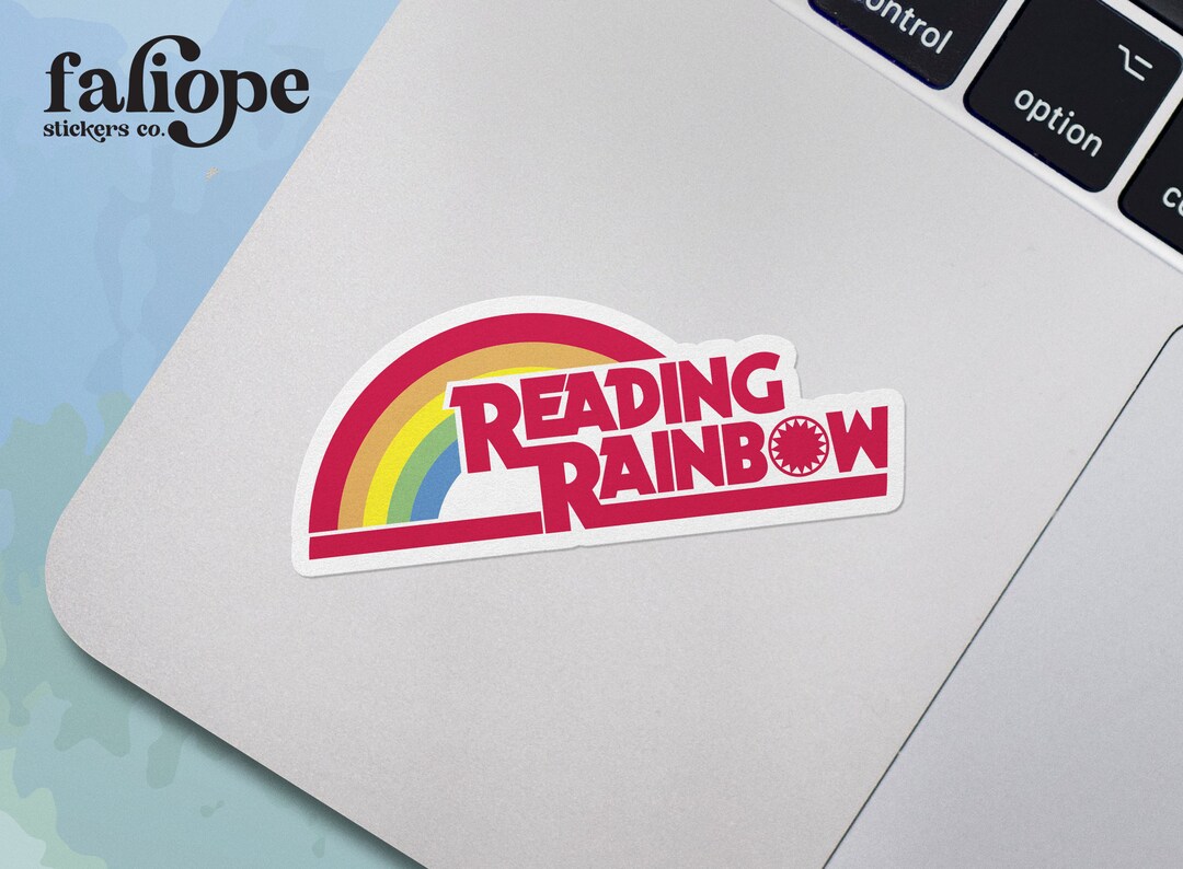 Reading Rainbow Sticker, Love Reading Books, Retro Rainbow Books ...