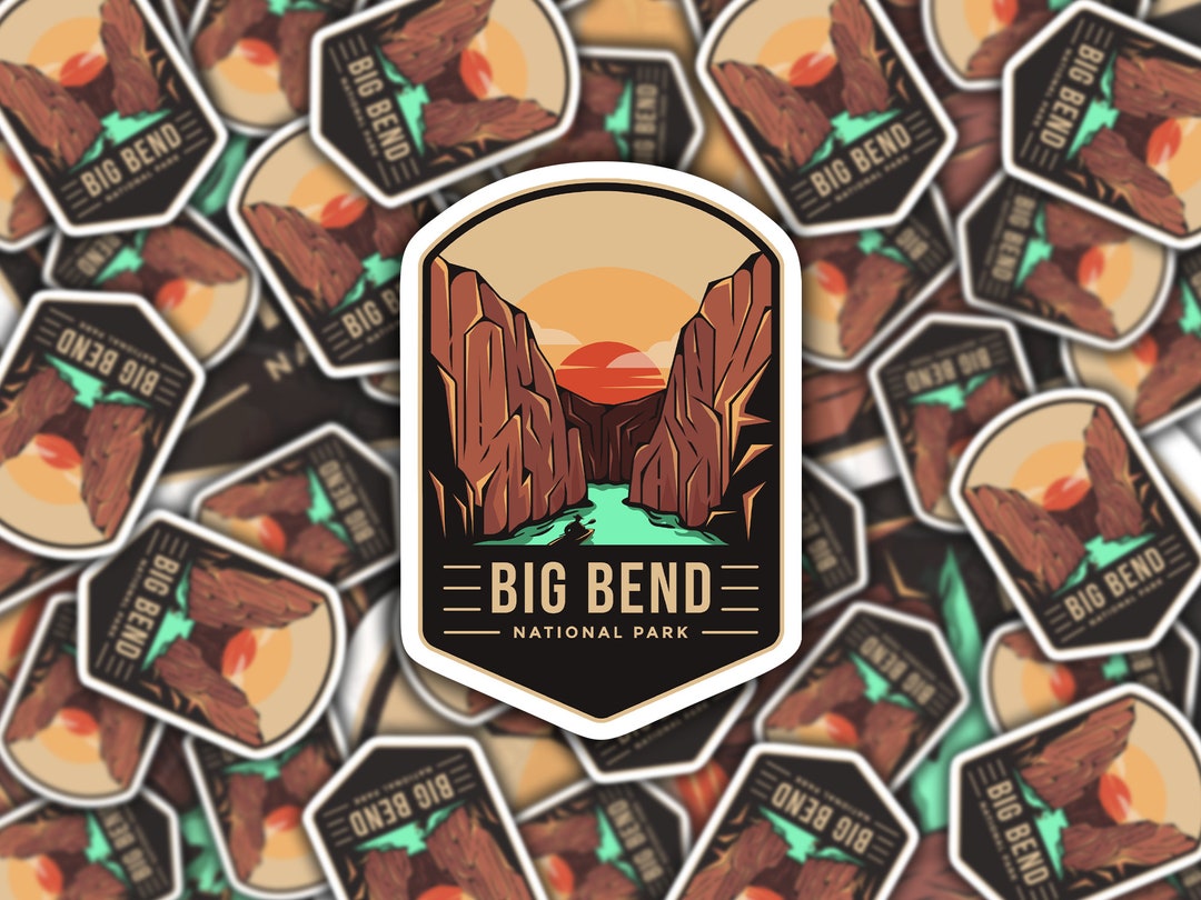 Big Bend National Park Badge Sticker, US National Parks Decal ...