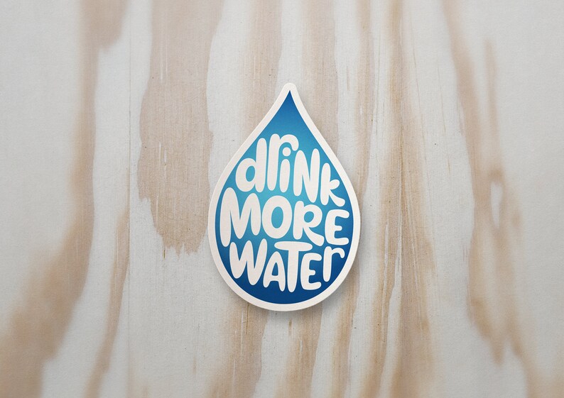Drink More Water Sticker Hydration Reminder Sticker - Etsy