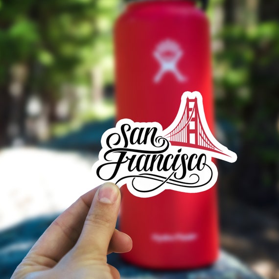 San Francisco Sticker Decal Golden Gate Bridge Decal | Etsy