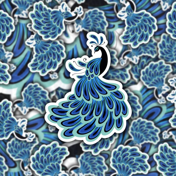 Peacock Stickers - Etsy