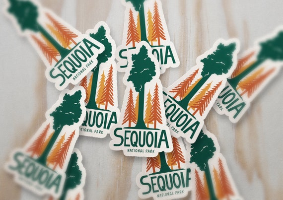 Sequoia National Park Badge Sticker US National Parks Decal | Etsy