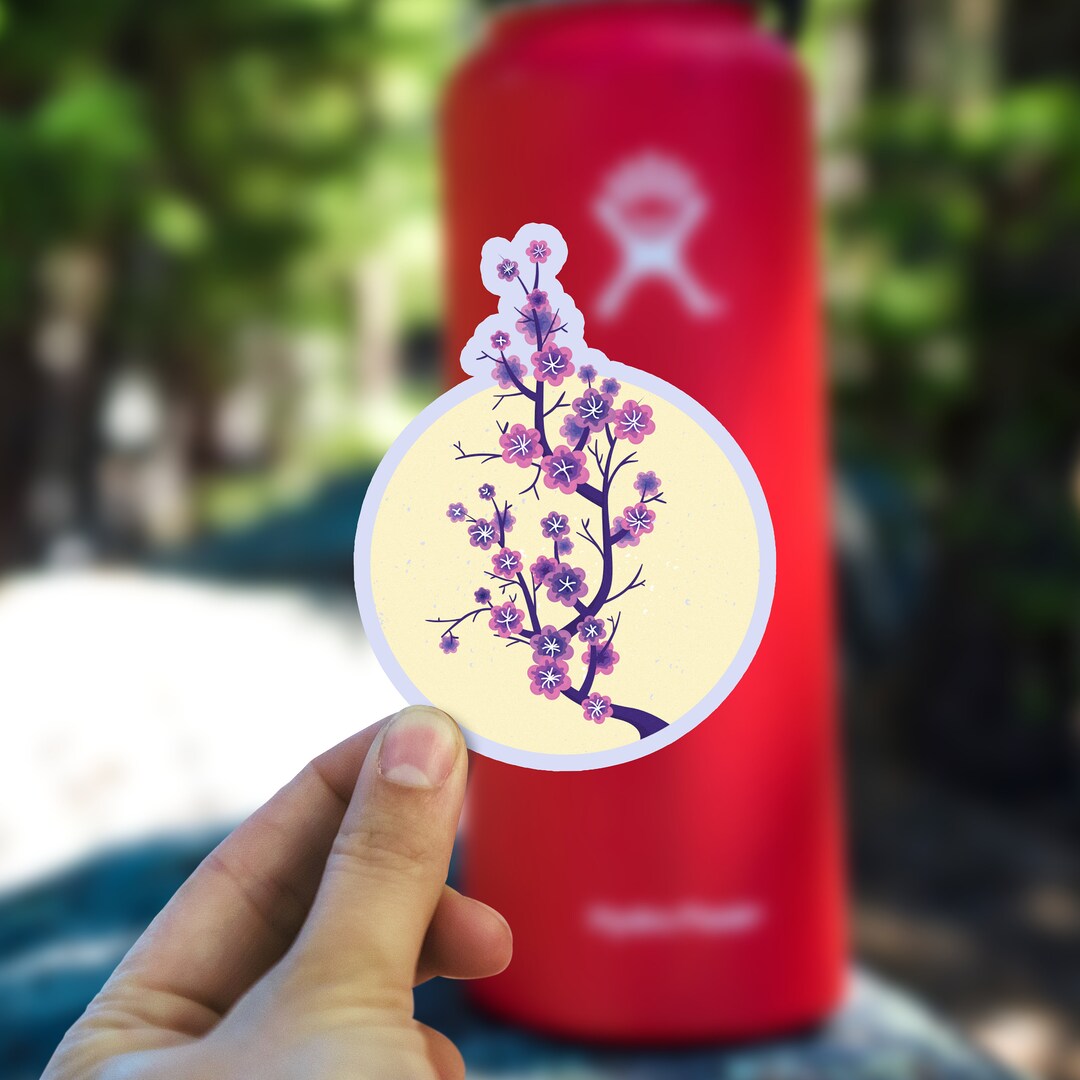 Cherry Blossom Sticker, Sakura Decal, Japanese Cherry Blossom ...