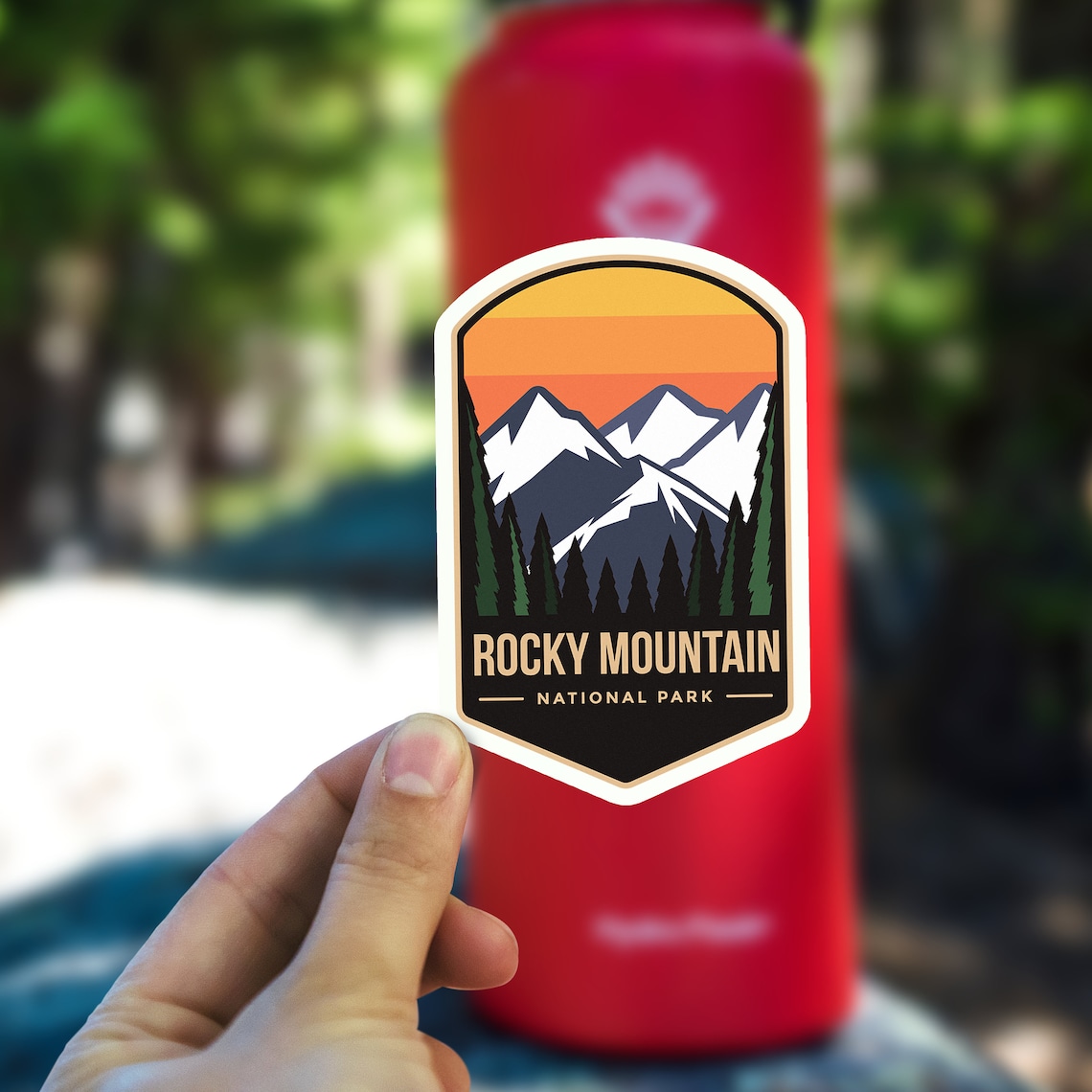 Rocky Mountain National Park Badge Sticker US National Parks - Etsy
