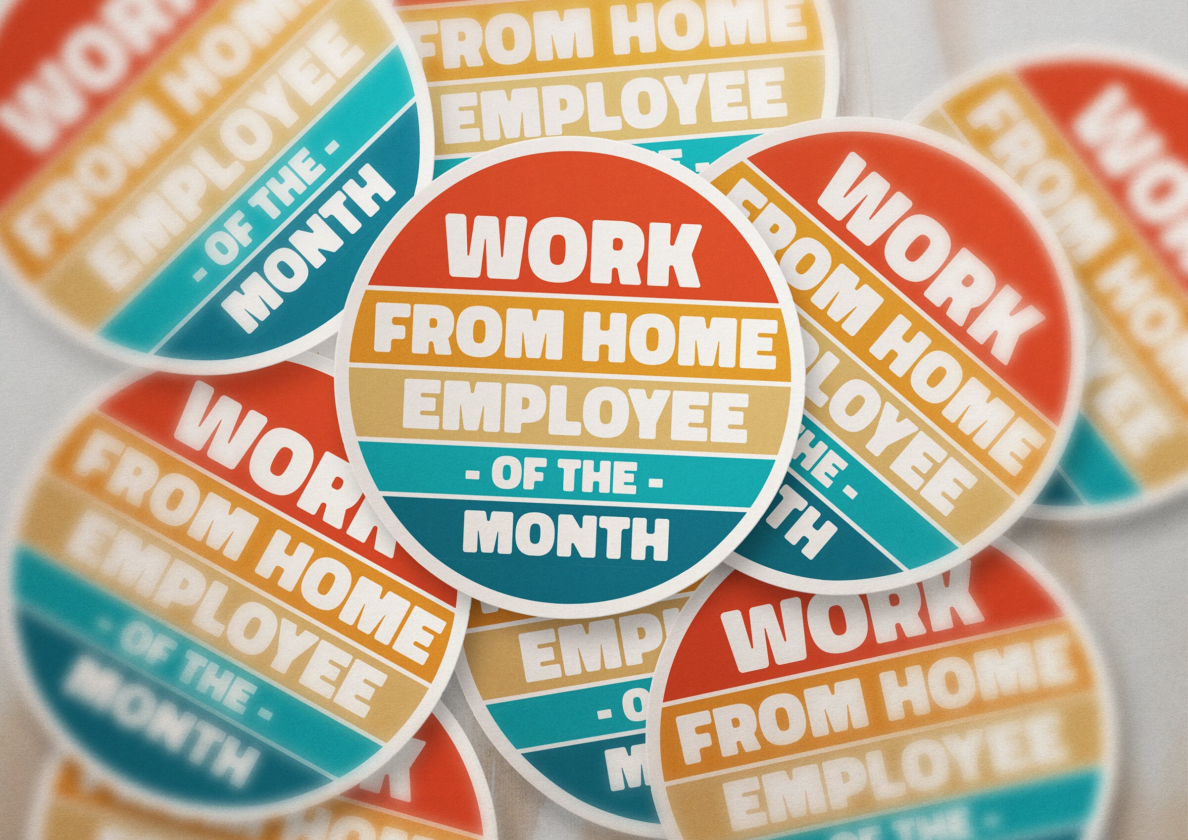 Work From Home Employee of the Month Sticker Funny Remote - Etsy