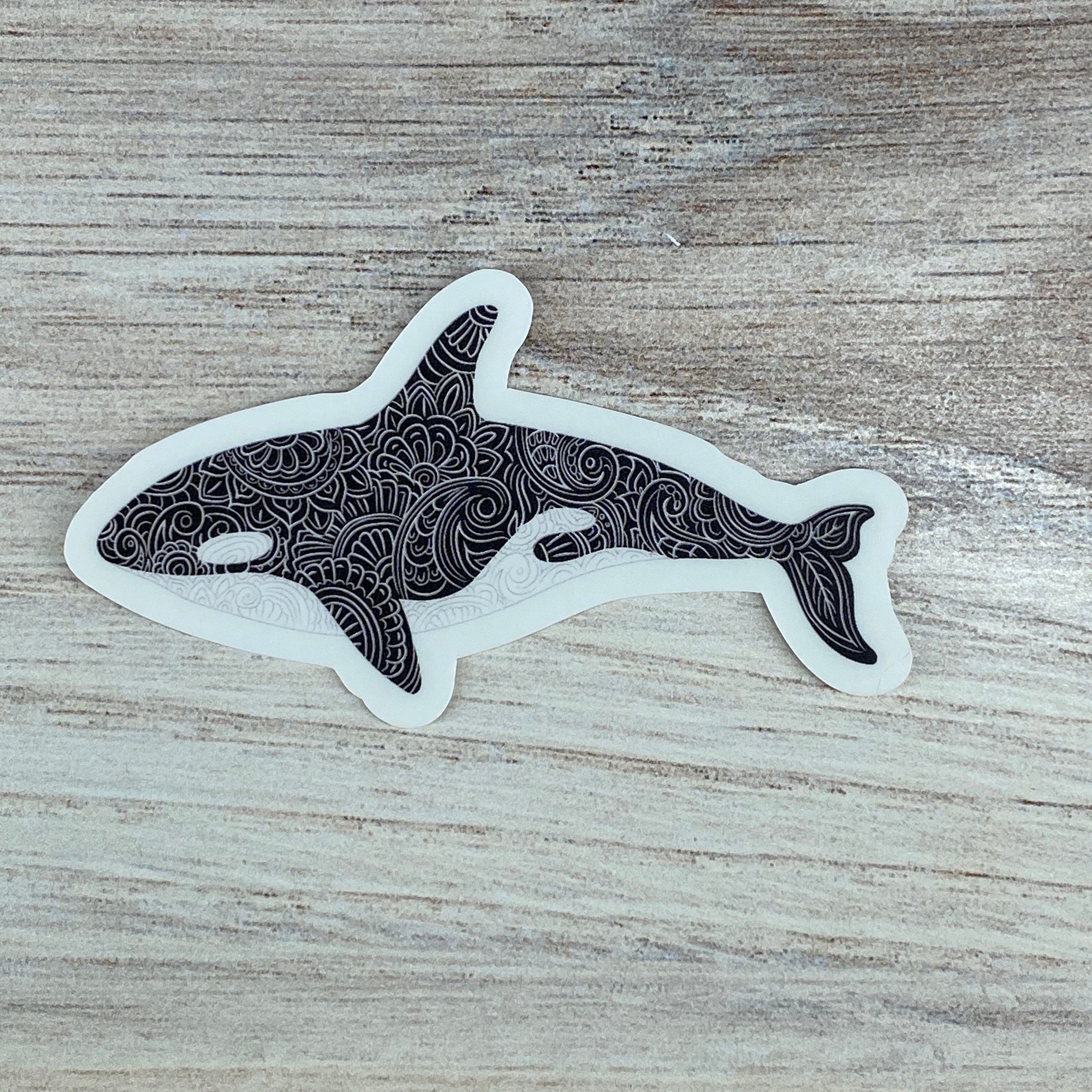 Zentangle Orca Sticker Killer Whale Decal Waterproof Vinyl - Etsy