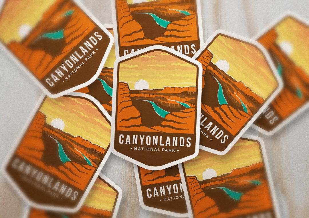 Canyonlands National Park Badge Sticker, US National Parks Decal ...
