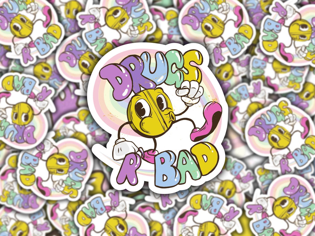 Drugs Are Bad Sticker, Funny Decal, Waterproof Vinyl Sticker for ...