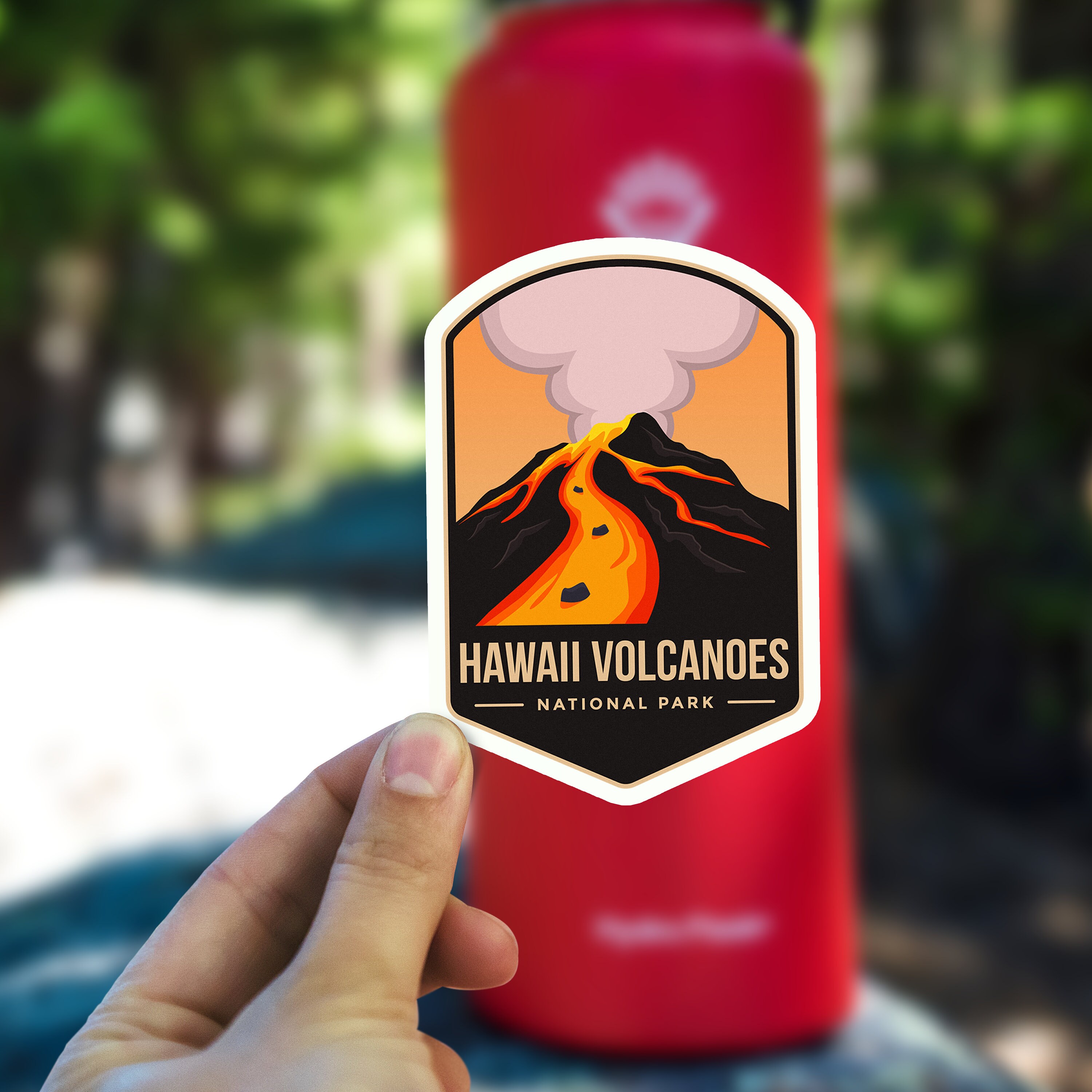 Hawaii Volcanoes National Park Badge Sticker US National - Etsy