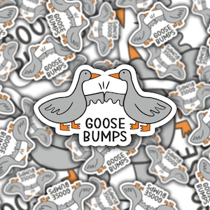 Funny Goose Bumps Sticker, Fist Bump Geese, Fist Pump, Good Job High ...