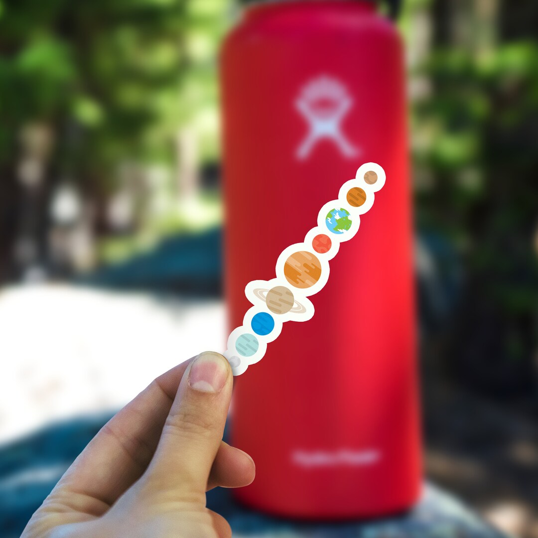 Planets Sticker, Planet Decal, Solar System, Waterproof Vinyl Sticker ...