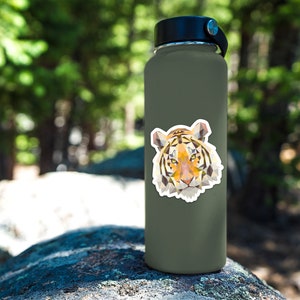 Geometric Tiger Sticker, Kaleidoscope Tiger Face Decal, King Tiger ...