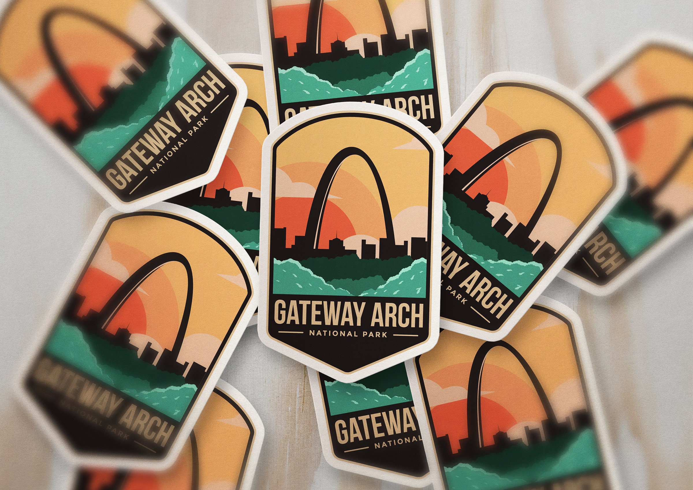Gateway Arch National Park Badge Sticker US National Parks - Etsy