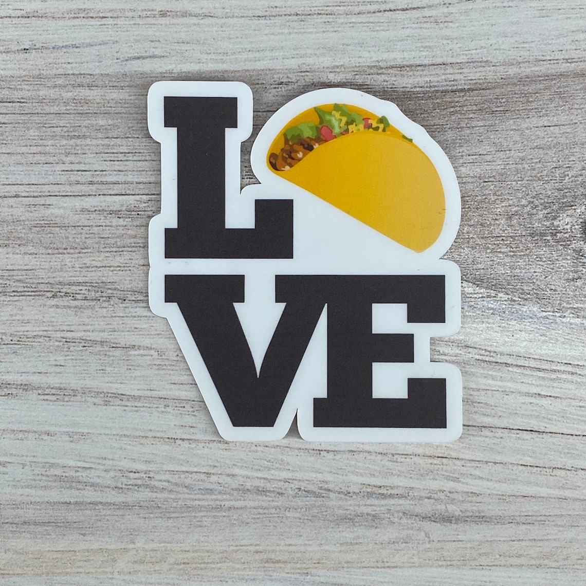 Taco Love Sticker Taco Lover Decal Waterproof Vinyl Sticker - Etsy