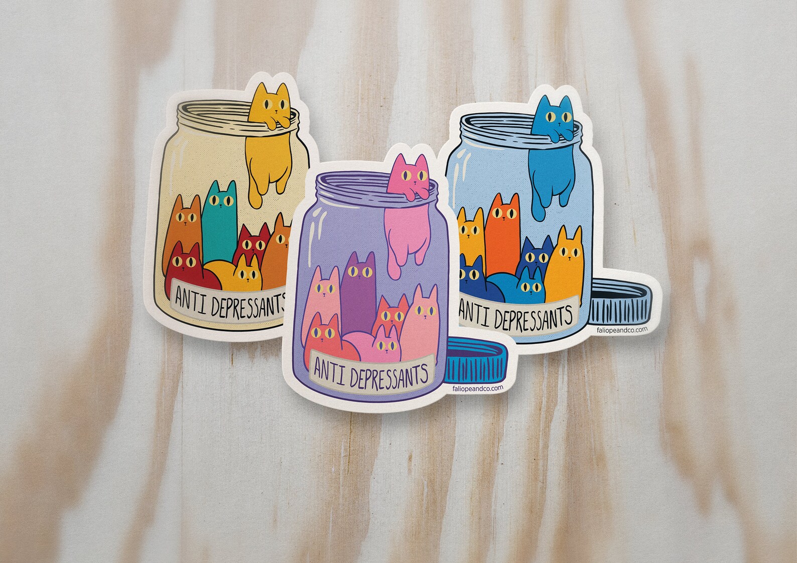 Jar of Kittens Sticker Funny Cat Sticker Anti-depressant - Etsy