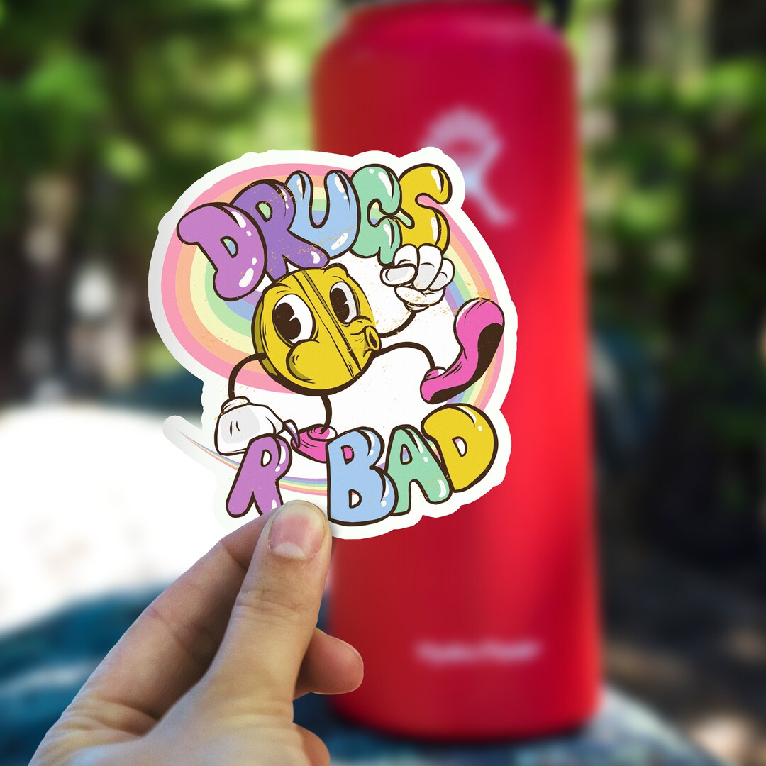 Drugs Are Bad Sticker Funny Decal Waterproof Vinyl Sticker - Etsy