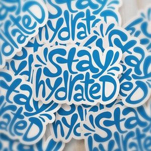 Stay Hydrated Sticker, Hydration Reminder Sticker, Drink Water, Hand ...