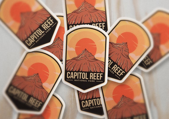Capitol Reef National Park Badge Sticker US National Parks - Etsy