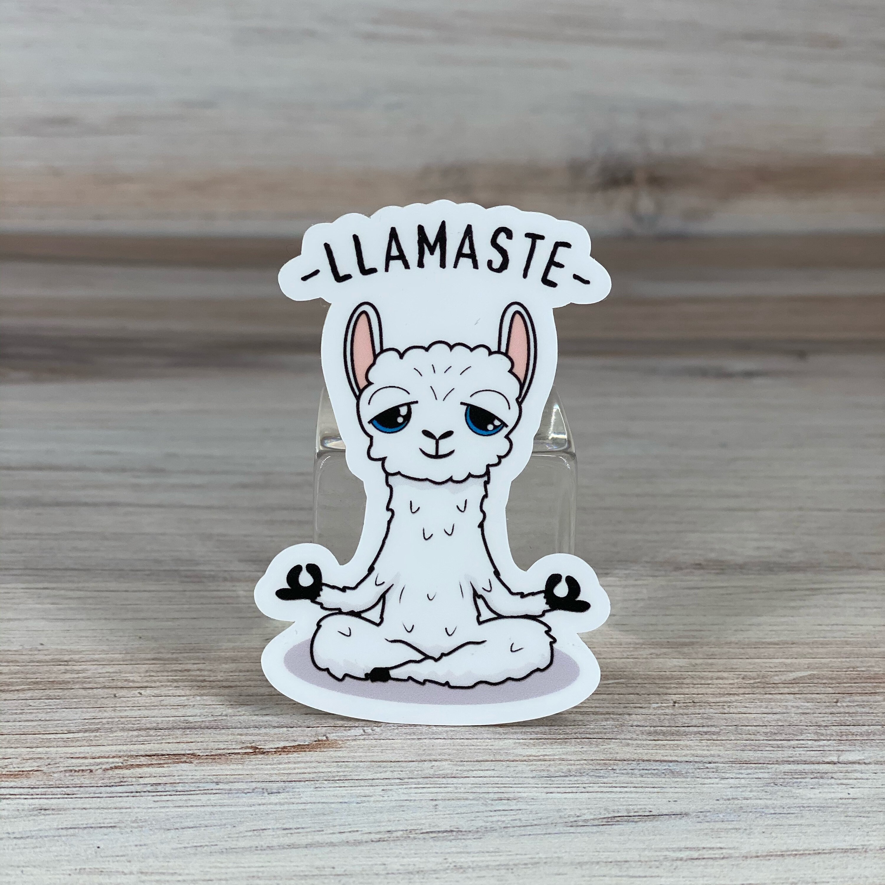 Llama Namaste Sticker Llama Decal Waterproof Vinyl Sticker - Etsy