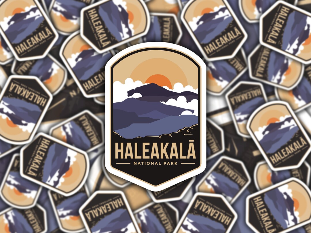 Haleakala National Park Badge Sticker, US National Parks Decal, Mauna ...