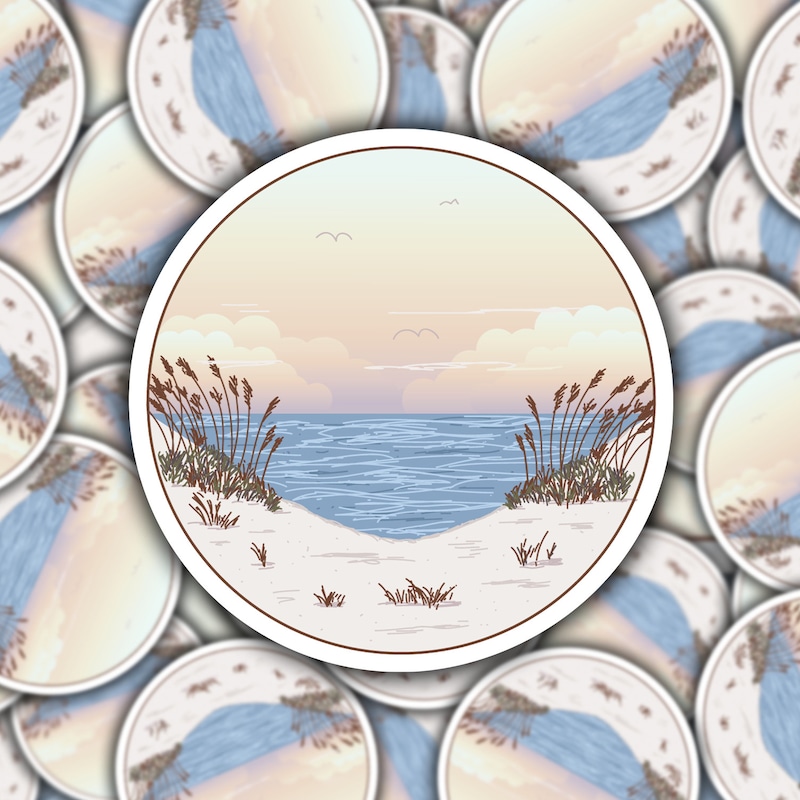 Beach Themed Stickers - Etsy