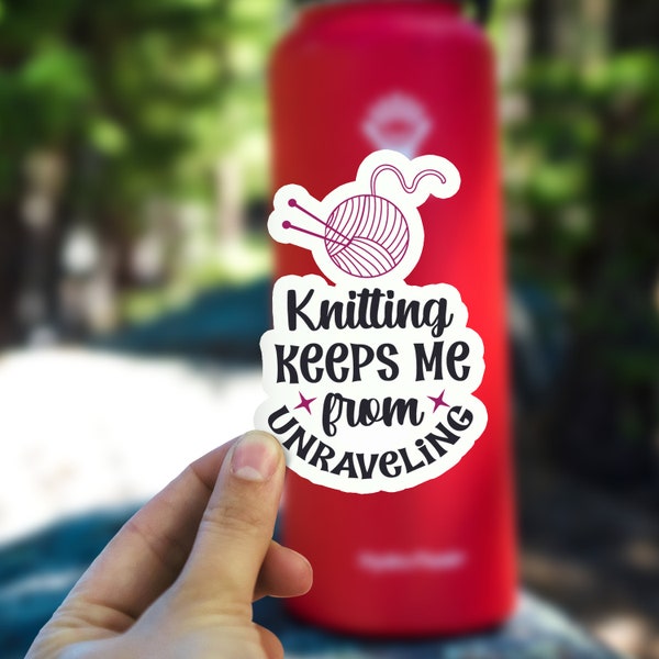 Knitting Vinyl Decal - Etsy