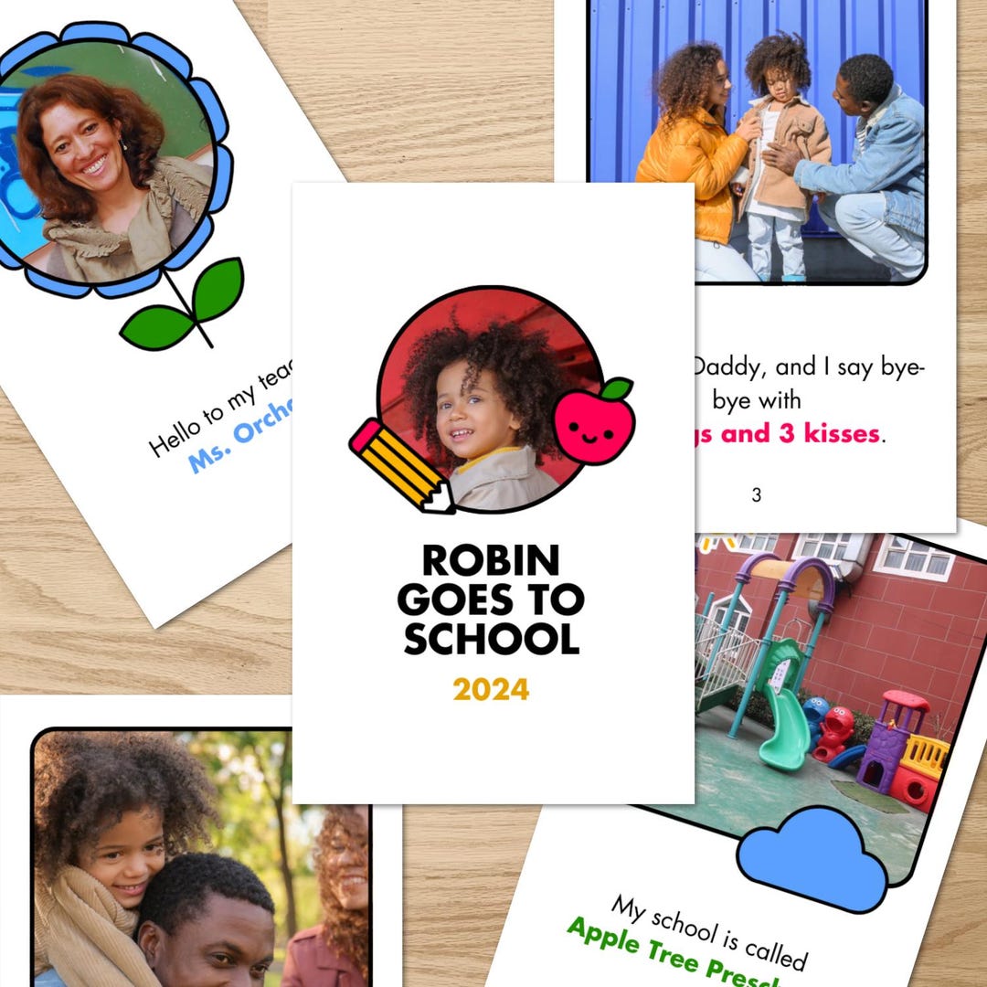 Custom School Transition Mini Book, Photos and Text (printable) - Etsy UK