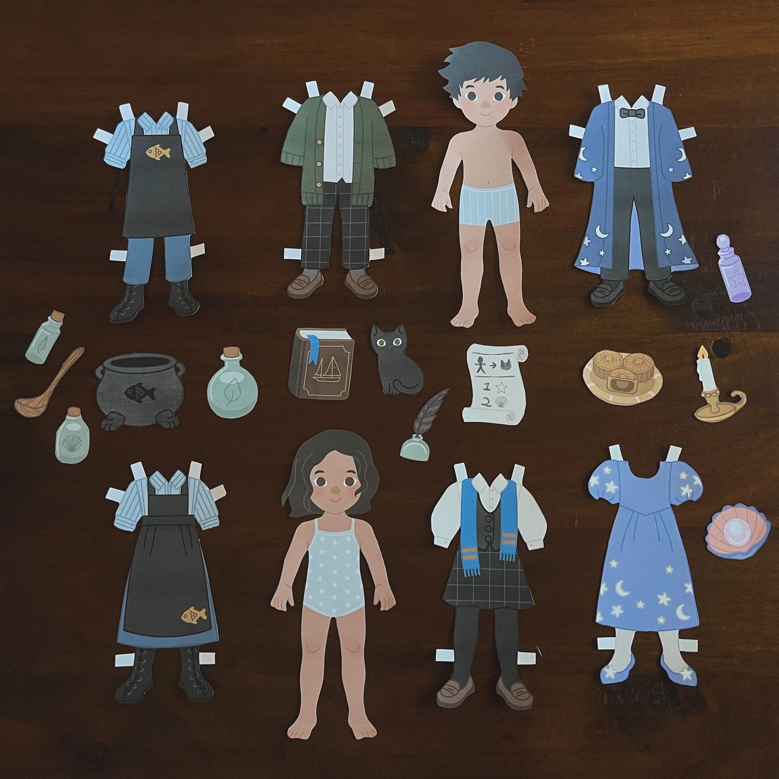 Printable Paper Dolls | Autumn by the Sea | DIY Activity Craft for ...