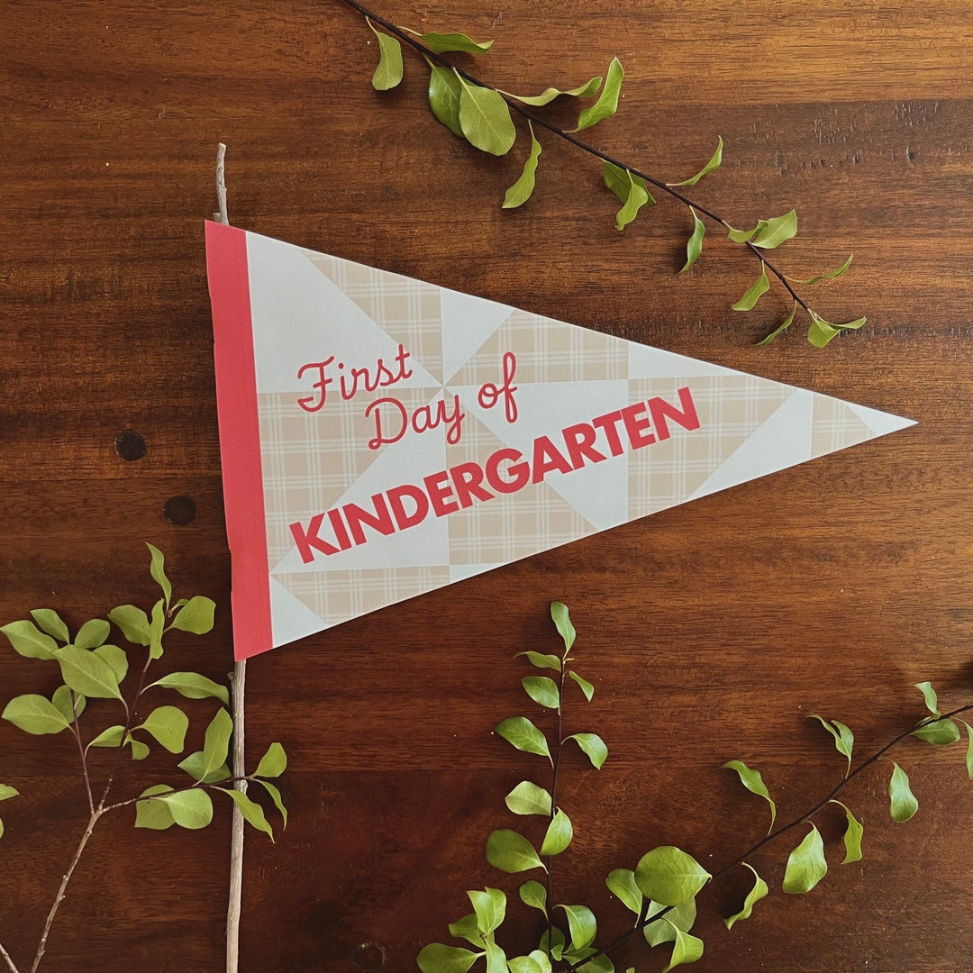 First Day of School Pennant Flag Kit | Vintage Quilt - Classic Red - Etsy