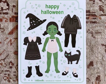 Printable Paper Doll Halloween Zombie Cupcake Baker - Etsy