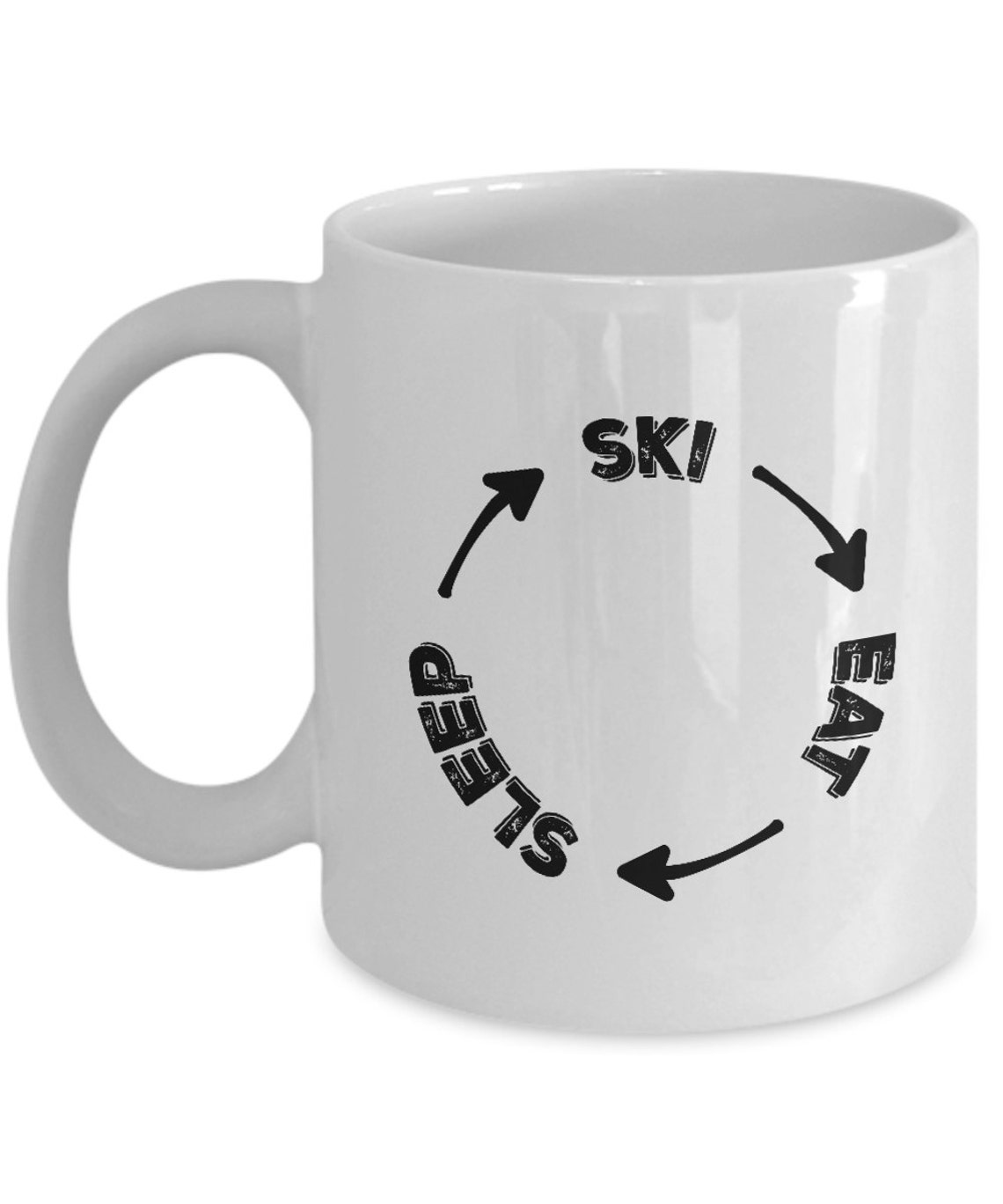 Skiing Mug, Eat Sleep Ski Mug is a Great Skiing Gift for Skier Get Our ...