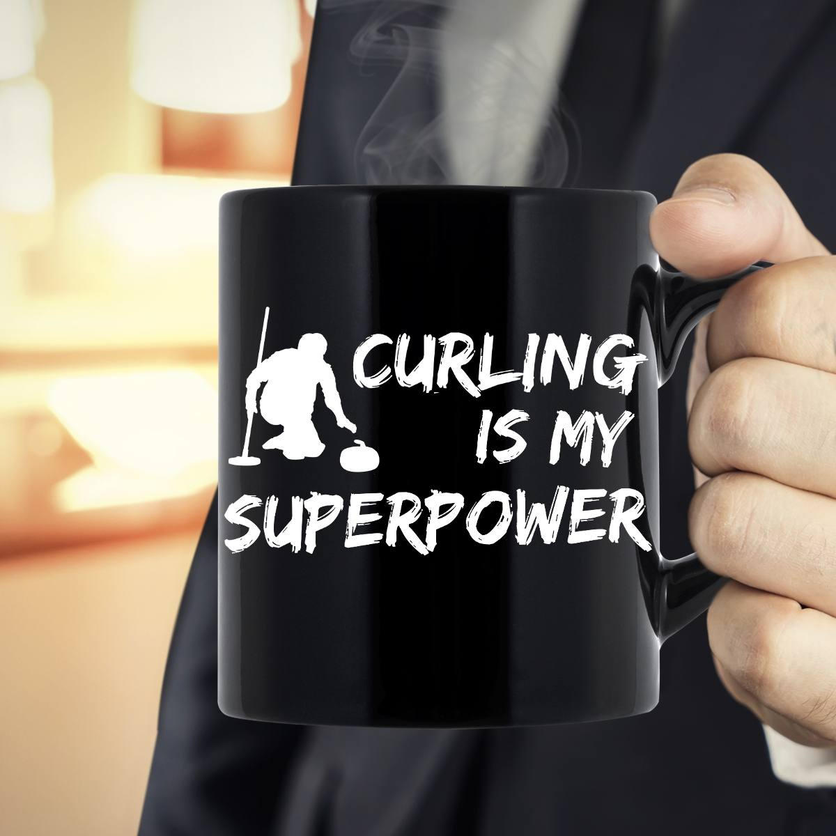 Curling Sport Black Ceramic Mug is Perfect Winter Sports Gift. Hurry ...