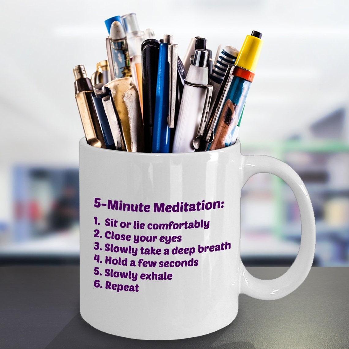 Positive Mug Healing Meditation Mug A Positive Affirmation - Etsy