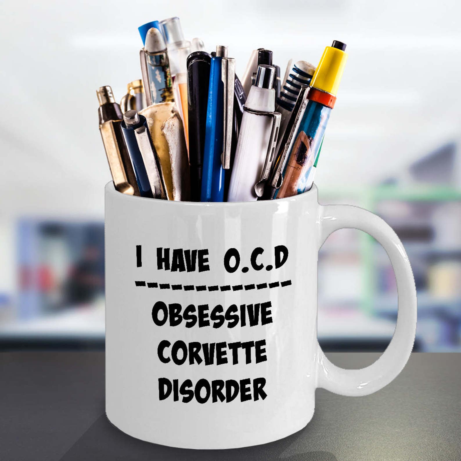 OCD Chevy Corvette Coffee Mug is A Great Gift for Him Vintage - Etsy