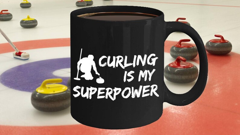 Curling Sport Black Ceramic Mug is Perfect Winter Sports Gift. Hurry ...