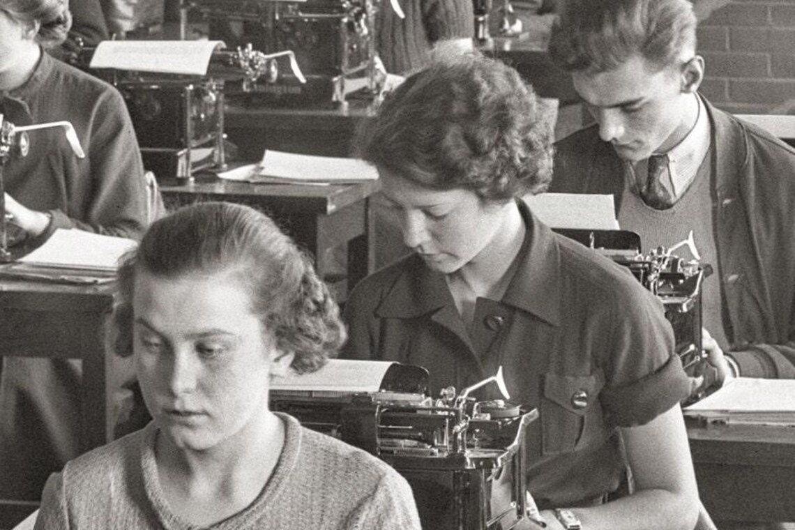 Typewriter Class Photo Print: Bethesda Maryland, 1935 - Etsy