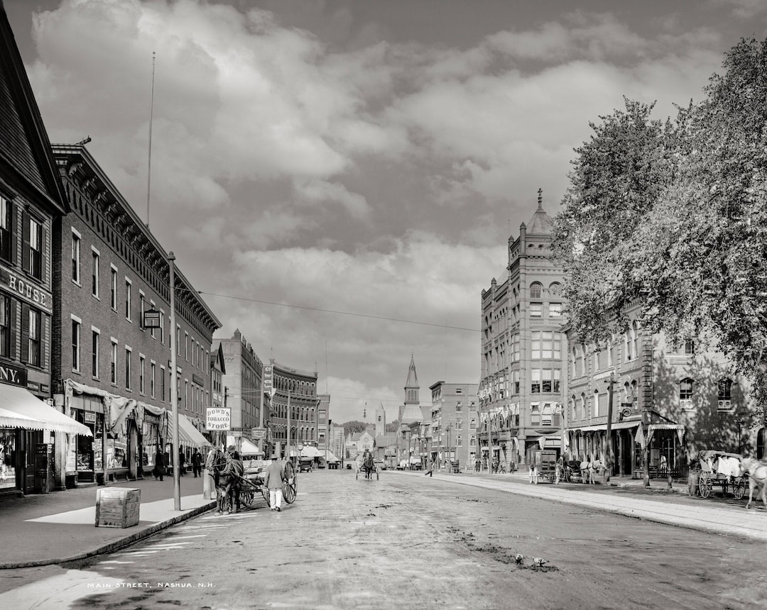 Nashua New Hampshire Print: 1908 Main Street Historical Photo - Etsy
