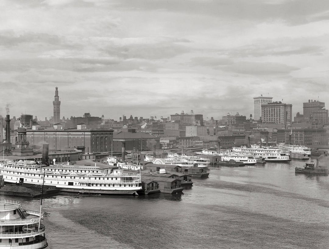 Old Baltimore Photo, Waterfront and Skyline, Baltimore Maryland, 1910 ...