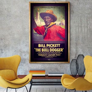 African American Art, Bill Pickett Cowboy, African American Poster ...