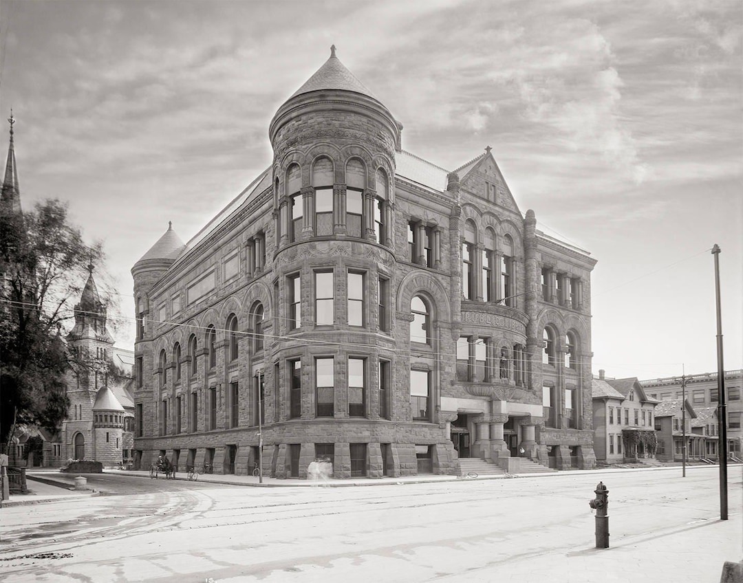 Minneapolis Public Library Photo: Historic 1906 Black and White Print ...