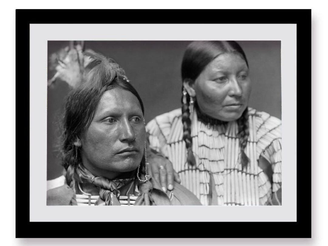 American Indian Couple Photo, Print, Black White Photograph, Indigenous ...