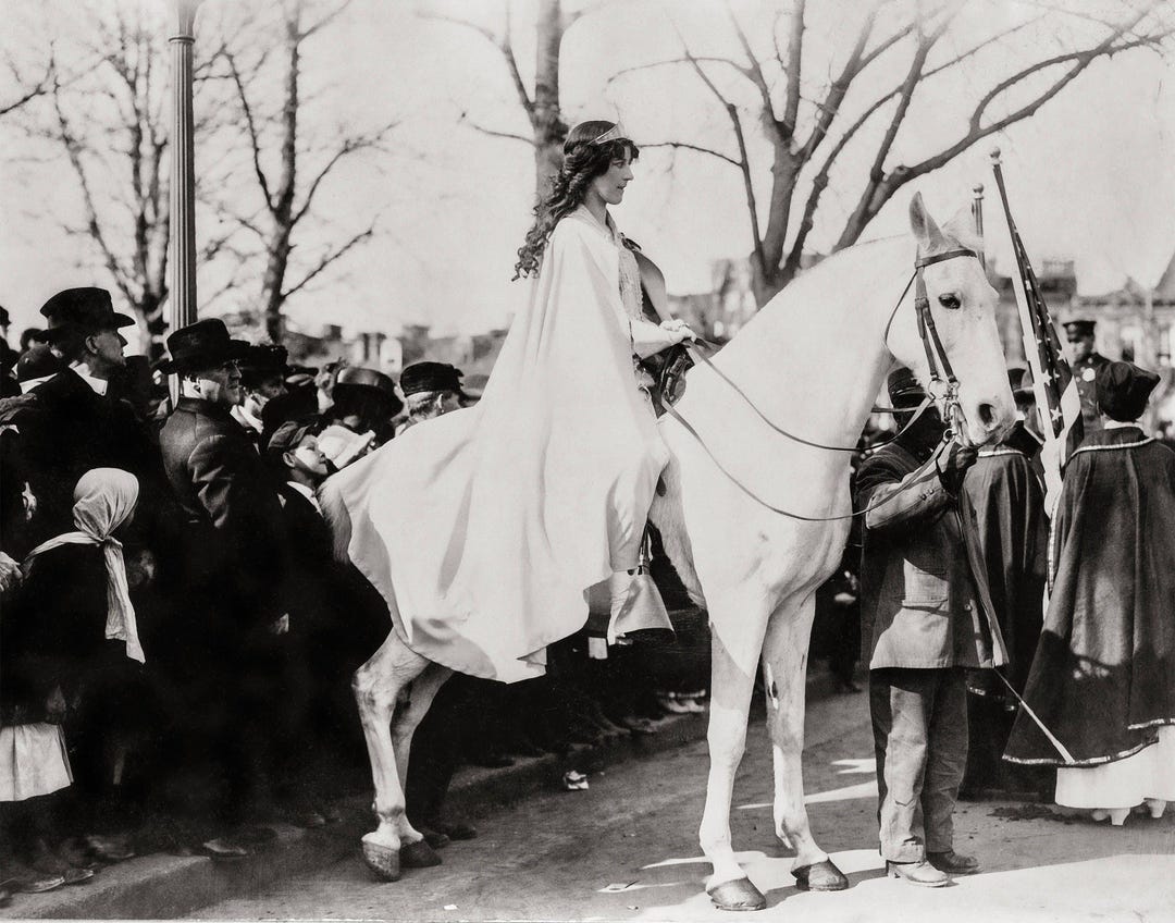 Inez Milholland Suffragette on Horseback Photo: 1913 Women's Rights ...